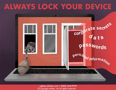 Lock Your Device Awareness Poster Infotex
