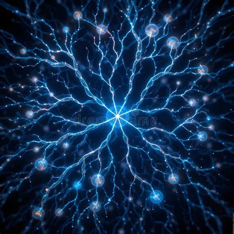 Intricate Neural Network System Showing Synaptic Connections Stock