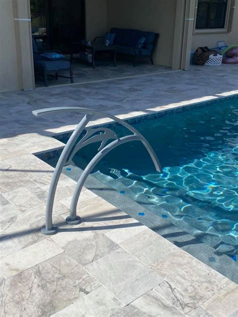 decorative pool handrails shelly lighting