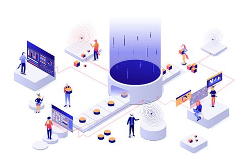 차트와 상호 작용 하 고 통계를 분석 하는 사람들 데이터 시각화 개념입니다 3d 아이소메트릭 벡터 일러스트입니다 경영자에 대한 스톡 벡터 아트 및 기타 이미지 Istock