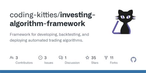 GitHub Coding Kitties Investing Algorithm Framework Framework For