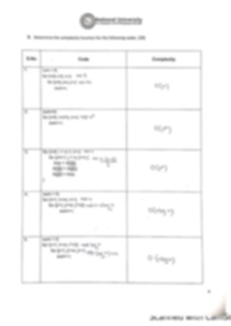 SOLUTION Design Analysis Of Algorithms Assignment 01 Studypool