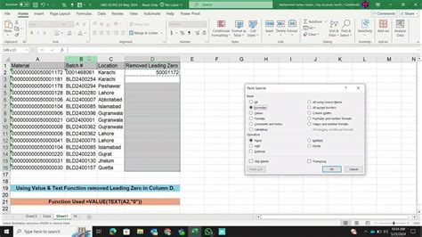 How To Remove Leading Zeros In Excel Youtubeshorts Datacleaning Excelskills Youtube
