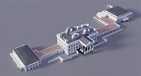 White House 3d Model And Extras 3d Model Cgtrader
