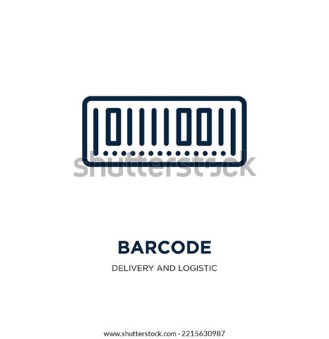 Barcode Icon Delivery Logistic Collection Thin Stock Vector Royalty Free 2215630987 Shutterstock