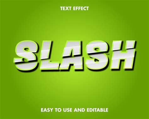Premium Vector Slash Text Effect Editable Font Style