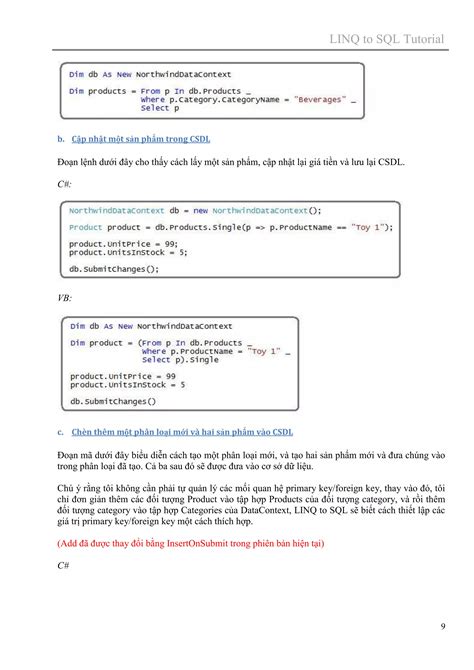 Linq To Sql Tutorial Pdf