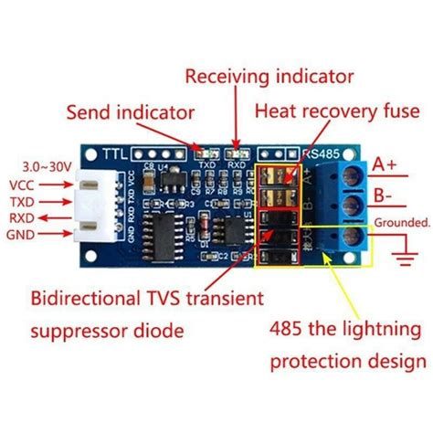 Ttl To Rs485 Converter Module 33v50v Hardware Auto Control For Arduino Avr Cg Satistronics