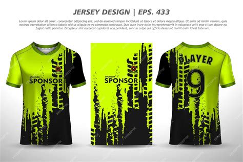 축구 유니폼 축구 디자인 승화 스포츠 T 셔츠 디자인 사이클링 게임 크로스 경주를 위한 프리미엄 무료 벡터 컬렉션 프리미엄 벡터