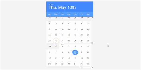 React Infinite Calendar