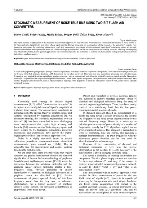Pdf Stochastic Measurement Of Noise True Rms Using Two Bit Flash A D Converters