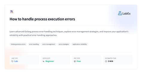How To Handle Process Execution Errors Labex