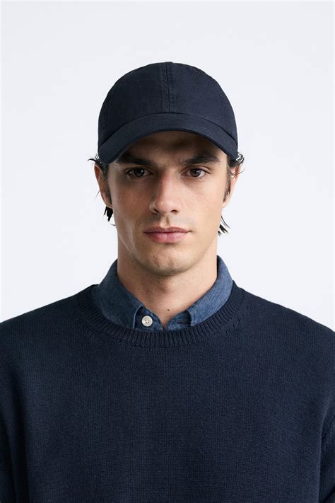 Gorra Estructura Twill Marino Zara Chile