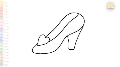 How To Draw Cinderellas Glass Slipper Step By Step