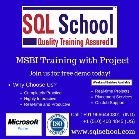 Sql School Sql Server Dev Dba Msbi And Power Bi Training Institute On Linkedin Msbi Weekend
