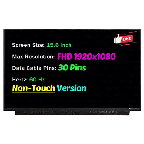 Used 15 6 For HP 15 EG0081CL LED LCD Non Touch Screen Display FHD 1920X1080 30 Pins UBB Threads