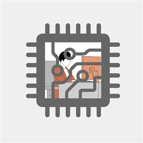 Premium Vector A Guy Works With Electrical And Semiconductor Components On A Computer Modern