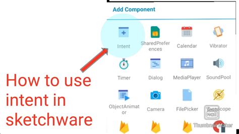 How To Use Intent Component In Sketchware Tutorial 18 Youtube