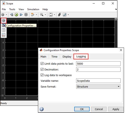 Configure Model To Log Signals On Sd Card Matlab And Simulink