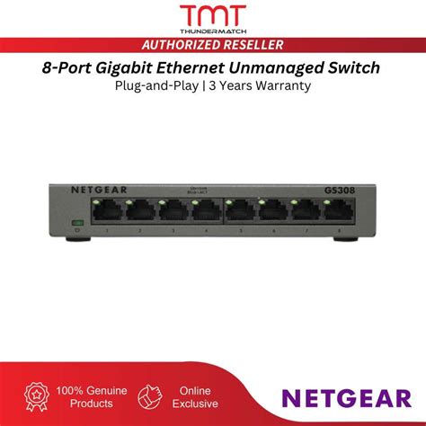 NETGEAR GS308 8 Port Gigabit Ethernet Unmanaged Switch Lazada