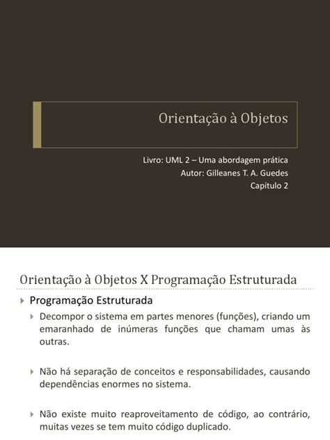 Orientação À Objetos Pdf Classe Programação De Computadores