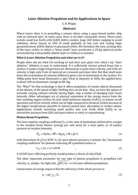 Pdf Laser Ablation And Its Applications