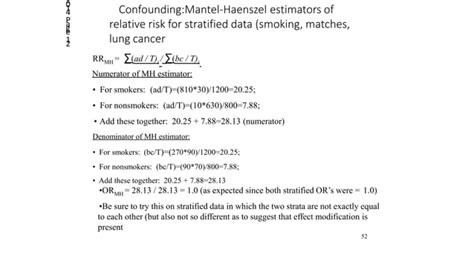 432 Controlling Confounding Stratification Pptx Lung And