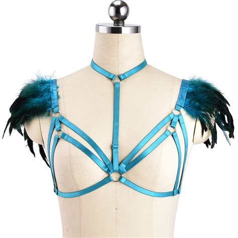 Sexiest Sexy Bra Sex Bondage Harness Lingerie Feather Bra Le Jour Jour