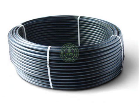 Труба 32х2,0 (бухта 100 м) ПЭ100 SDR17 (1,0 МПа), цвет чёрный с голубой ...