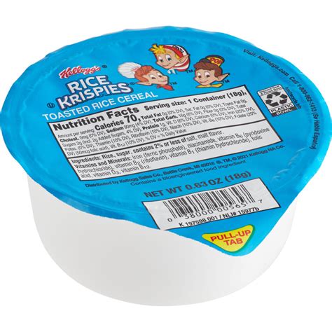 Kelloggs Rice Krispies Cereal Single Serve Bowl Pack 0 63 Oz 96 Case