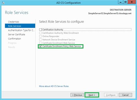 Configuring Active Directory Certificate Services In Server