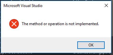 Visual Studio Not Implemented Error Fsharp Project