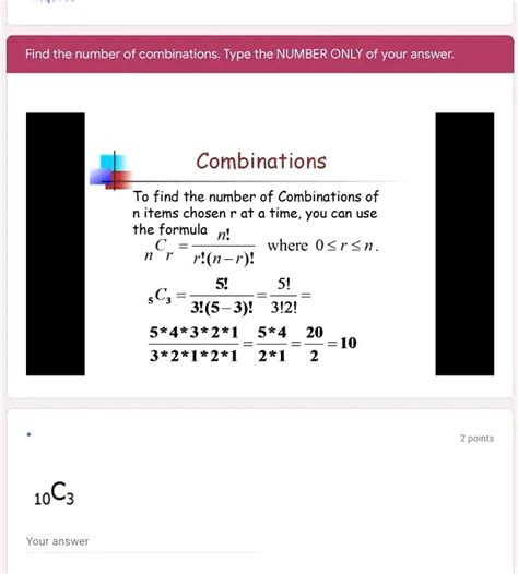 SOLVED Find The Number Of Combinations Type The NUMBER ONLY Of Your Answer Combinations To