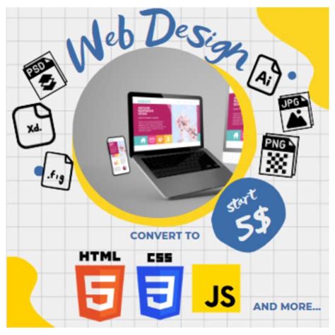 convert web design figma xd psd to html css js by aflahawebdev
