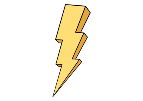 How To Draw A Lightning Bolt 6 Easy Steps EasyLineDrawing