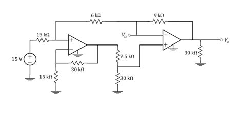Solved For The Operational Amplifier Op Amp Circuit Given In Figure Determine The Values Of