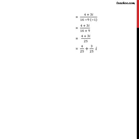 Ex 4 1 11 Find Multiplicative Inverse Of 4 3i Teachoo
