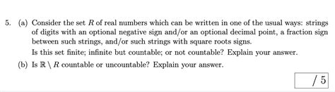 Solved A Consider The Set R Of Real Numbers Which Can Chegg