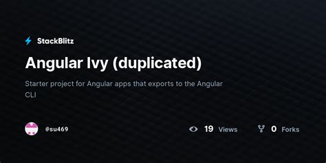 angular ivy duplicated stackblitz