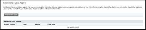 Extensions Java Applets Coldfusion Tuning Guide