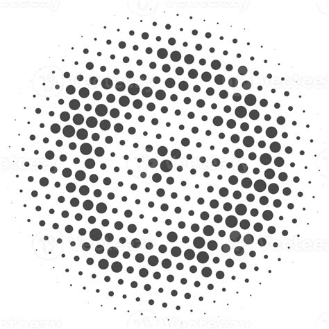 Circle Dots With Halftone Pattern Round Gradient Background Elements With Gradation Points