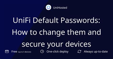 Default Password In Unifi Devices