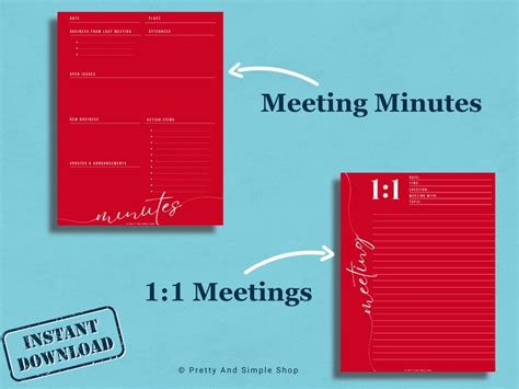 Red Onenote Meeting Templates For Work Professionals Meeting Agenda