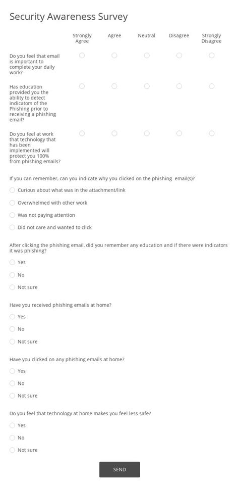 Free Security Awareness Survey Template 123formbuilder