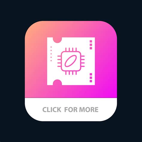 Cpu Microchip Processor Processor Chip Mobile App Button Android And Ios Glyph Version 18013001