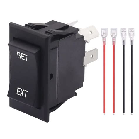 Reverse Polarity DC Motor Control RV Power Momentary Toggle Rocker Switch For 5th Wheel Tongue