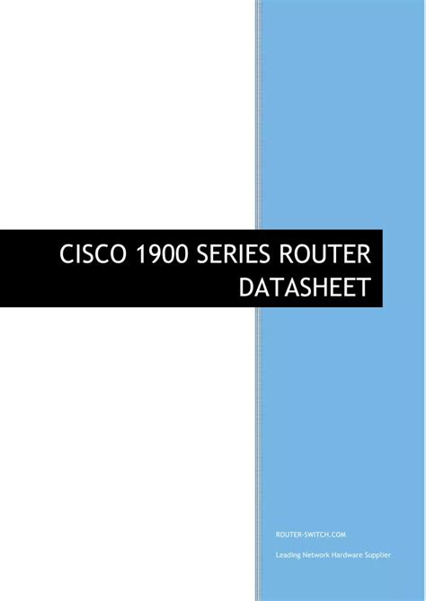 Ppt Cisco 1900 Series Router Datasheet Powerpoint Presentation Free Download Id 7688082
