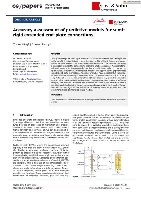 Pdf Accuracy Assessment Of Predictive Models For Semirigid Extended