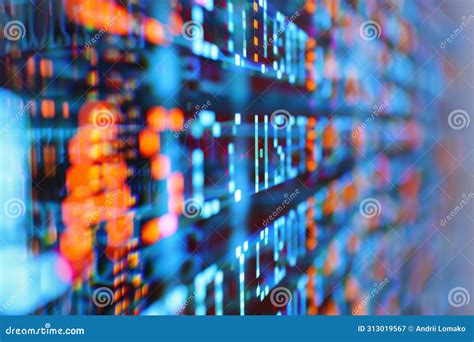 Digital Display Of Multiple Numbers On Computer Screen Stock Image Image Of Complexity