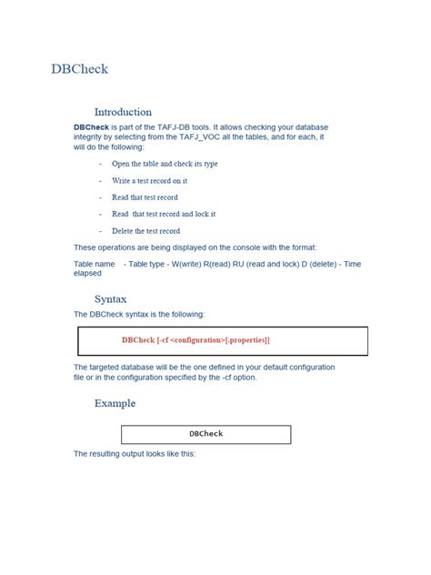Dbcheck Download Free Pdf Databases Command Line Interface